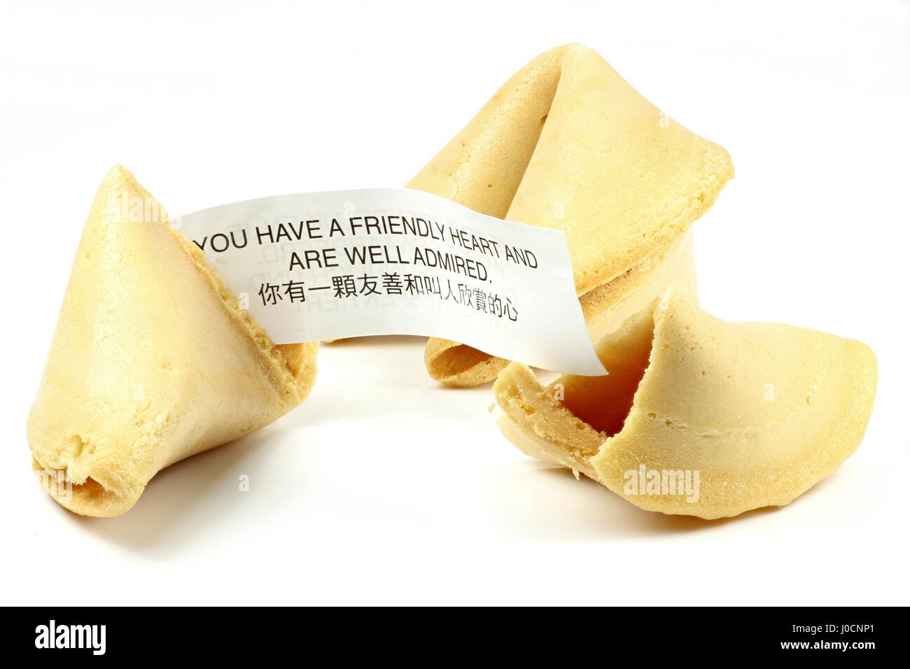 fortune cookies isolated on white background Stock Photo - Alamy