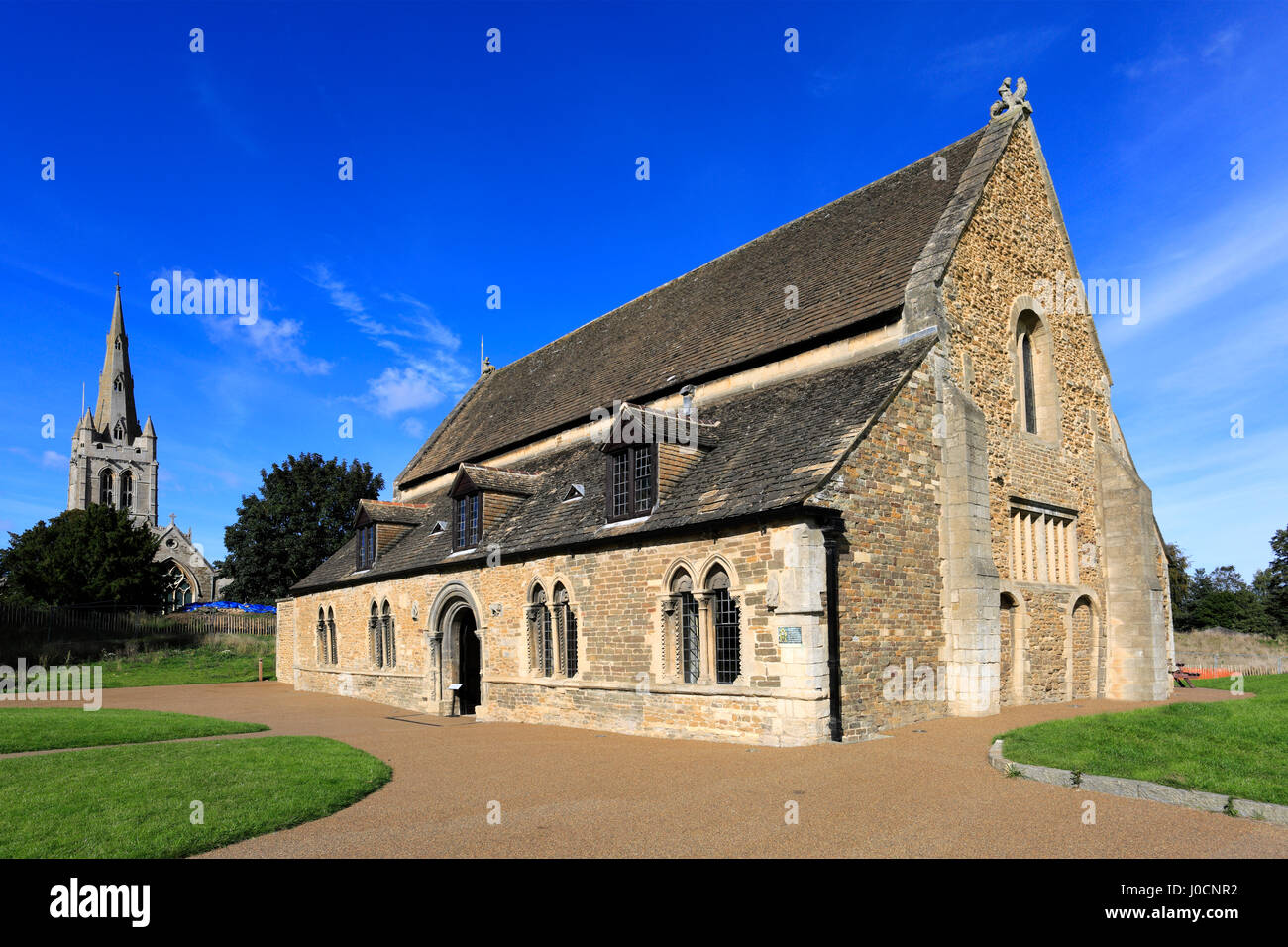 Summer view of Oakham Castle, market town of Oakham, Rutland County ...