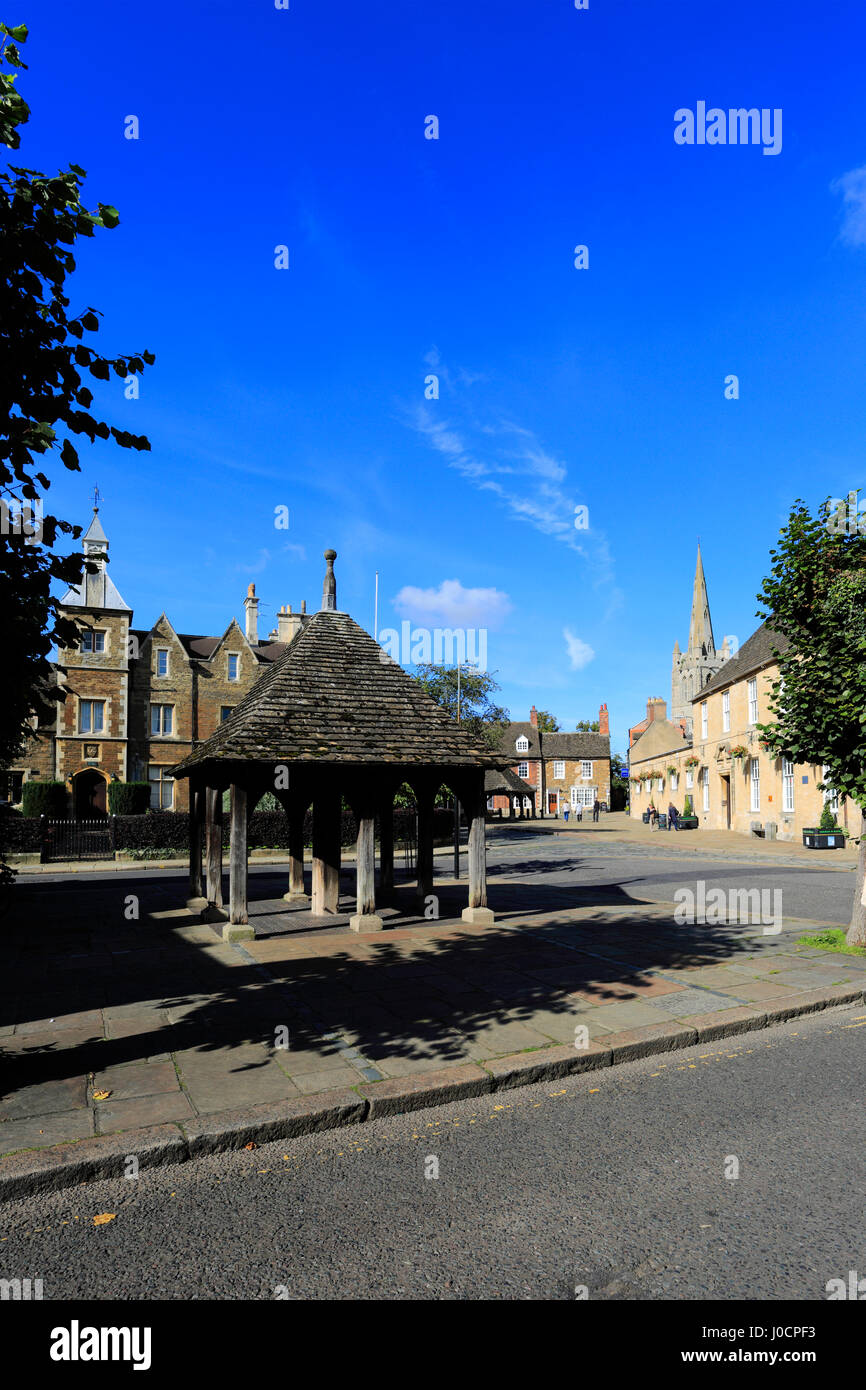 The Wooden Buttercross, Post office building and All Saints Parish ...