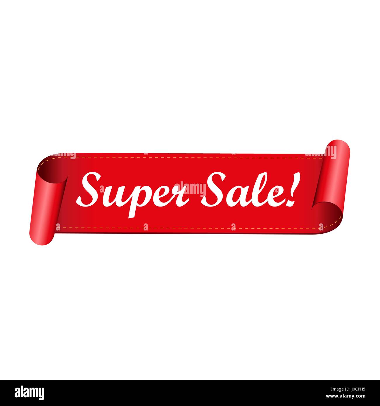 Super Sale red ribbon Stock Vector Image & Art - Alamy
