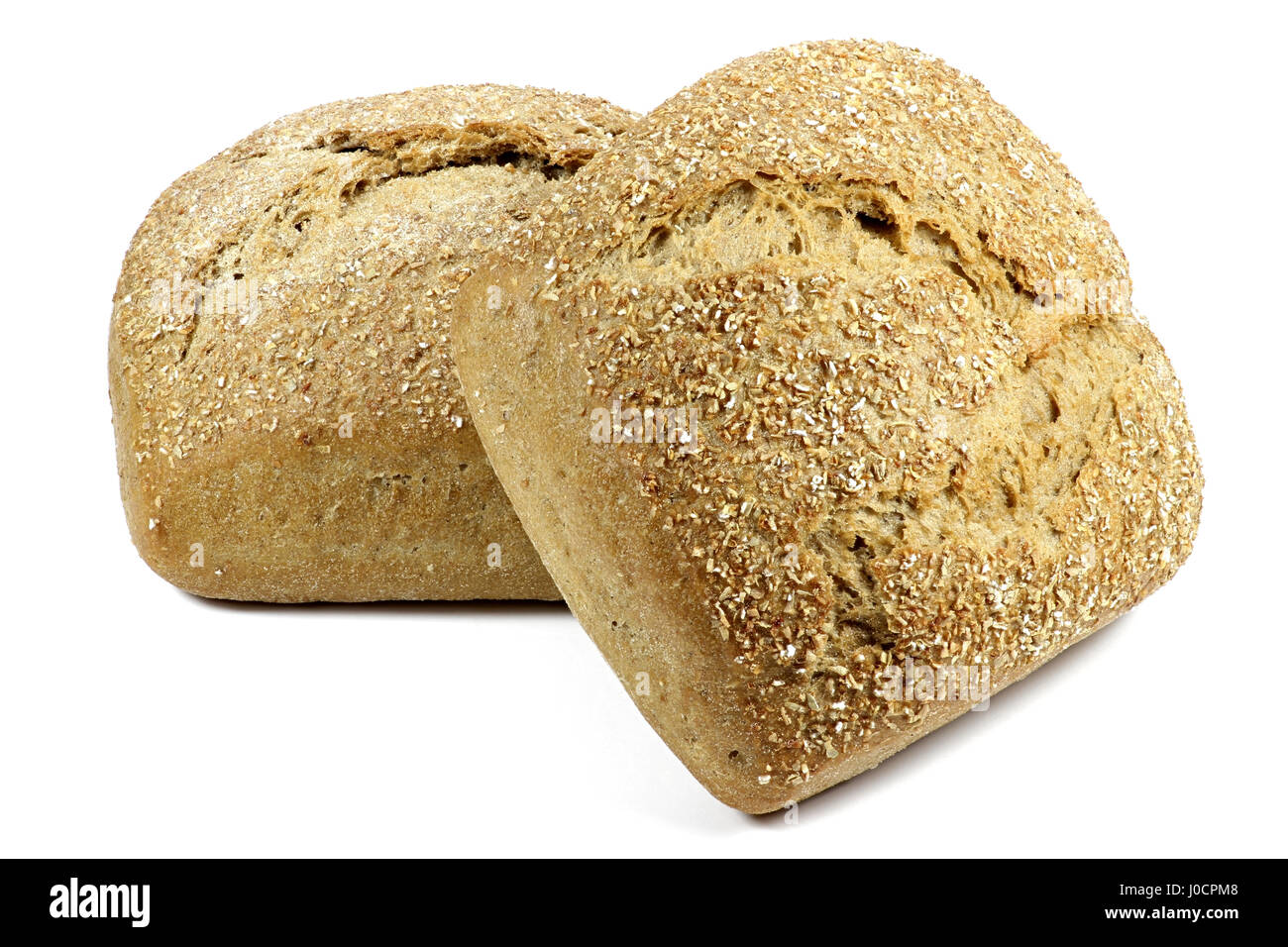 fresh rye buns isolated on white background Stock Photo - Alamy