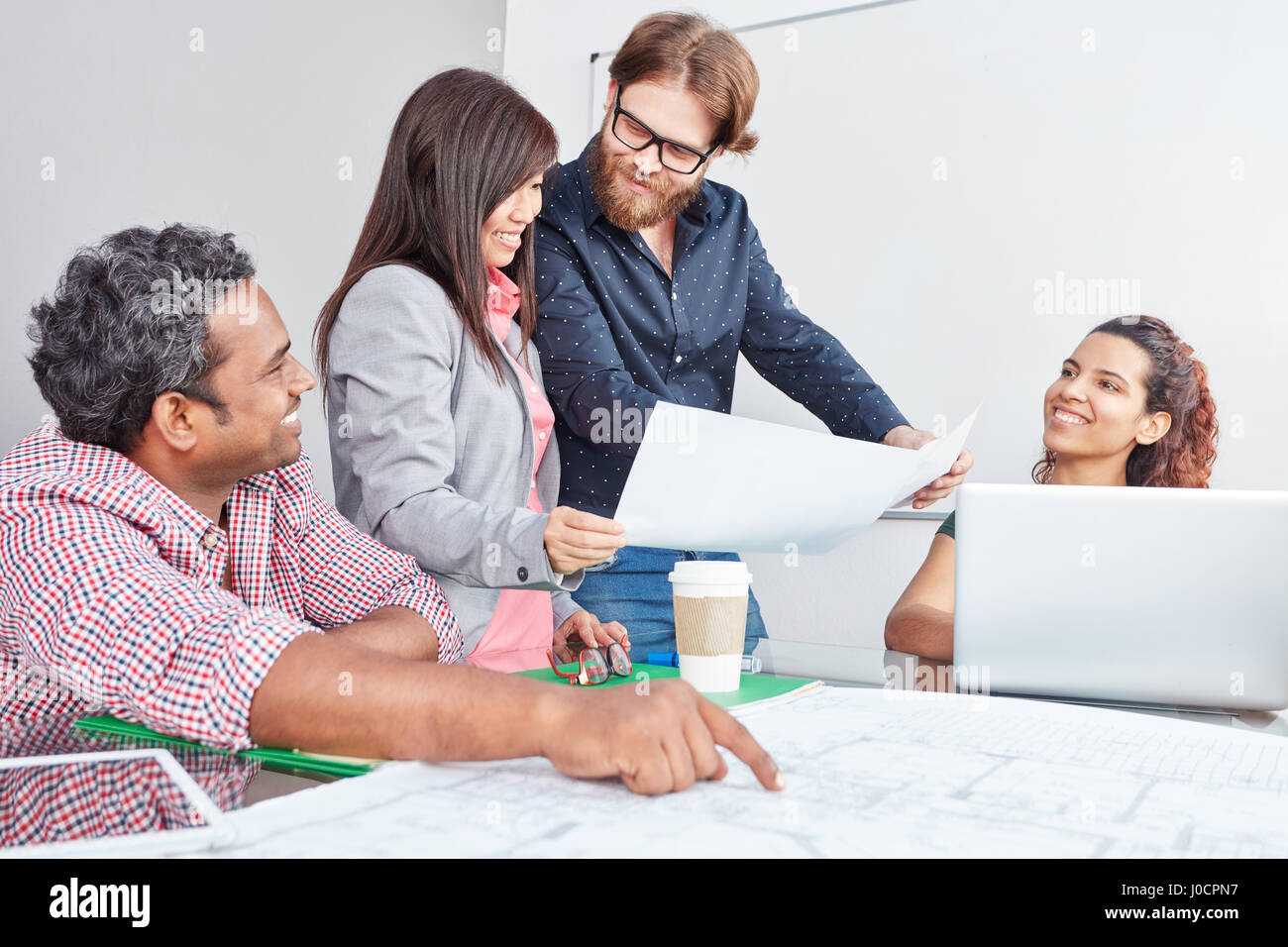 Team discuss project ideas for business concept planning Stock Photo ...