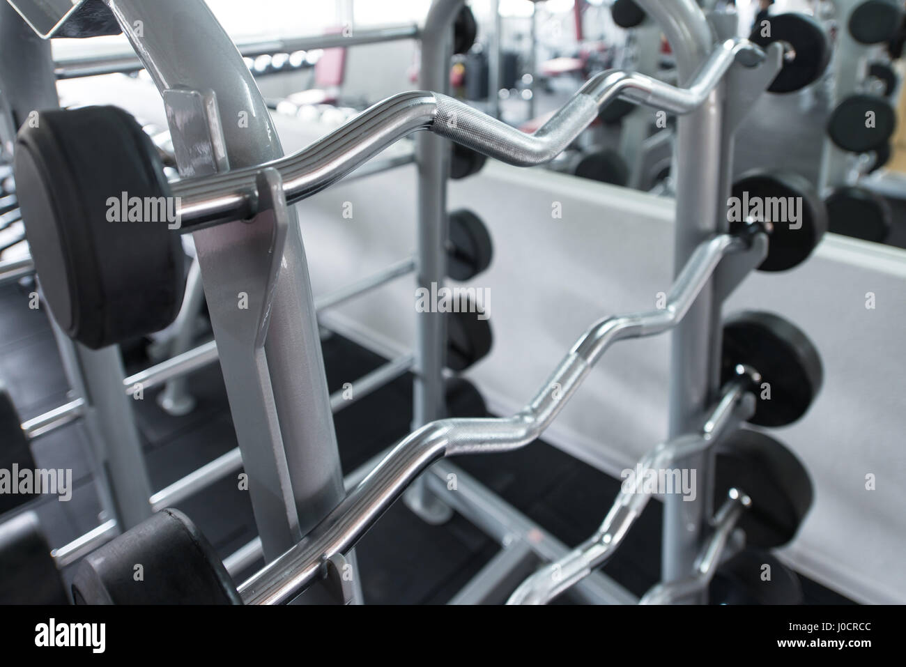 Modern Gym Room Fitness Center With Equipment And Machines Stock Photo ...