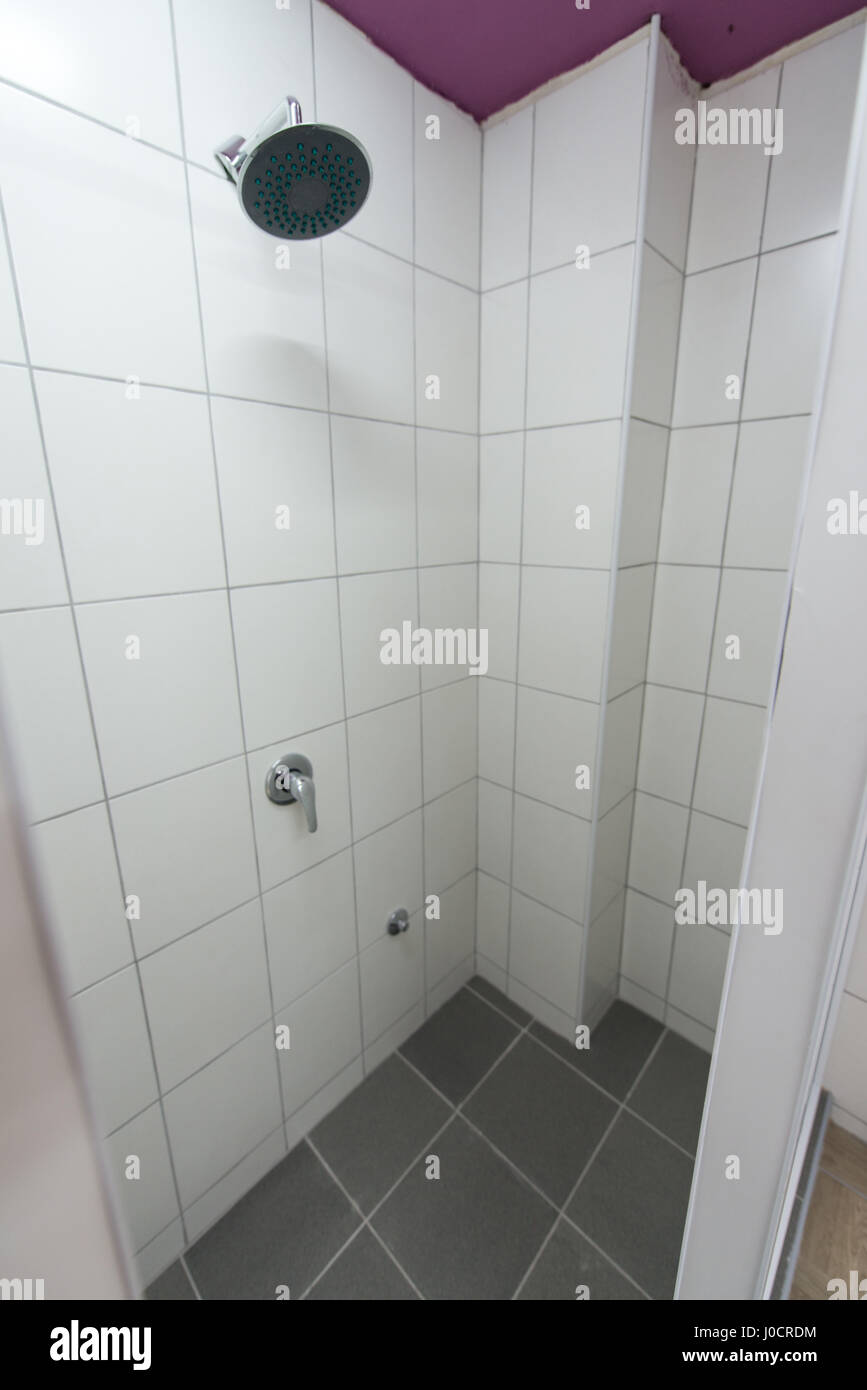 Modern Interior Of A Shower Room In Fitness Center Gym Stock Photo - Alamy