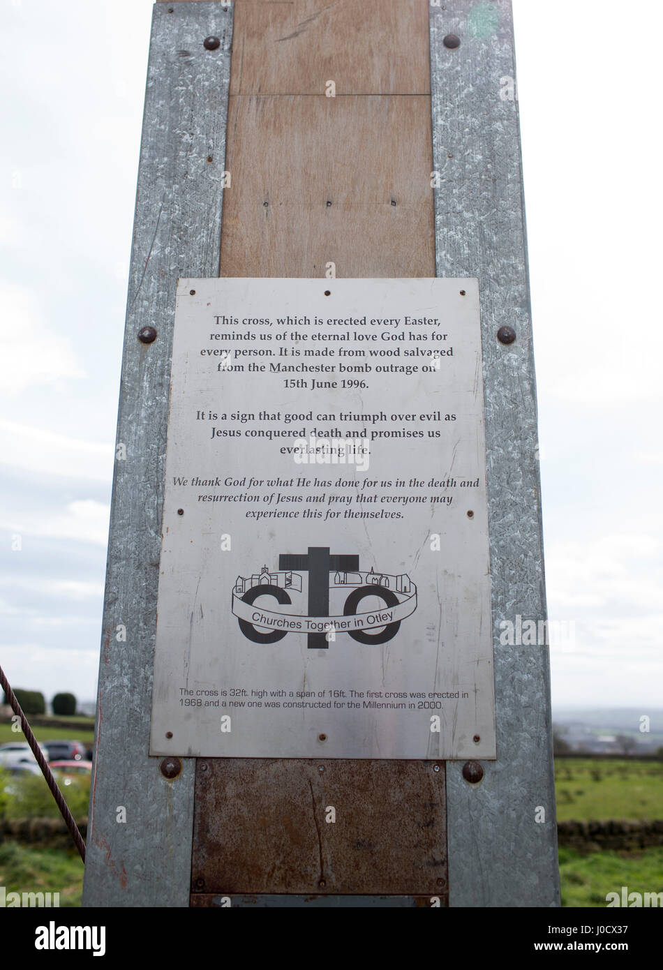 The Easter cross on the Chevin above Otley, England, UK Stock Photo - Alamy