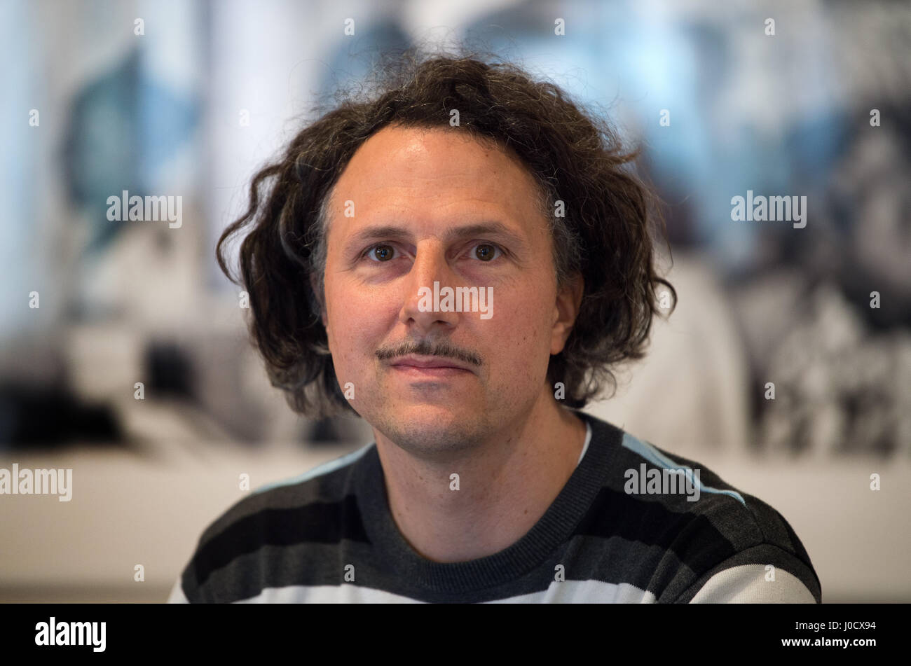 Dresden, Germany. 11th Apr, 2017. Artist Ulrich Genth at the ...