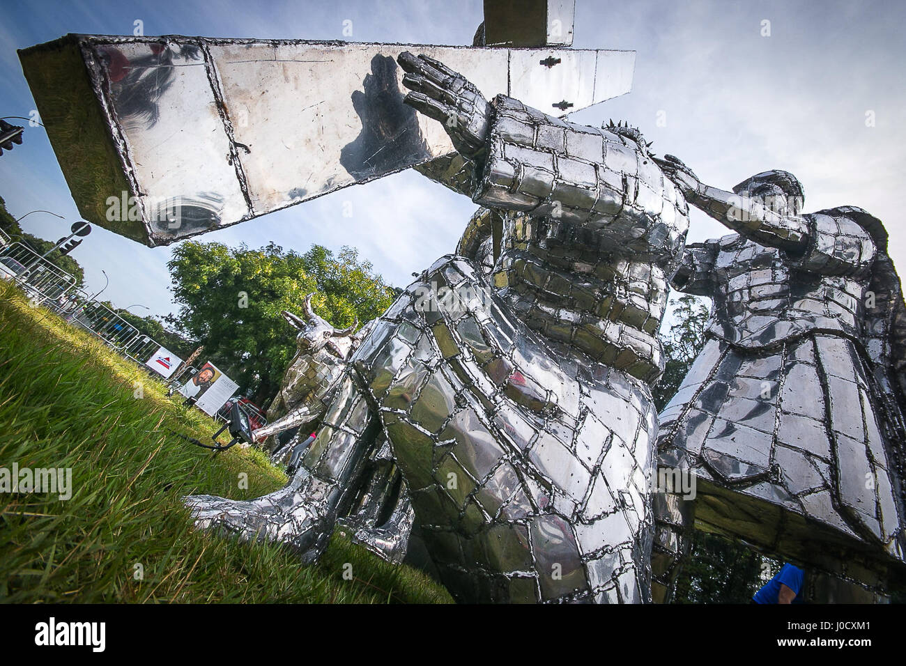 Sao Paulo, Brazil. 11th Apr, 2017. Jesus Christ is represented in ...