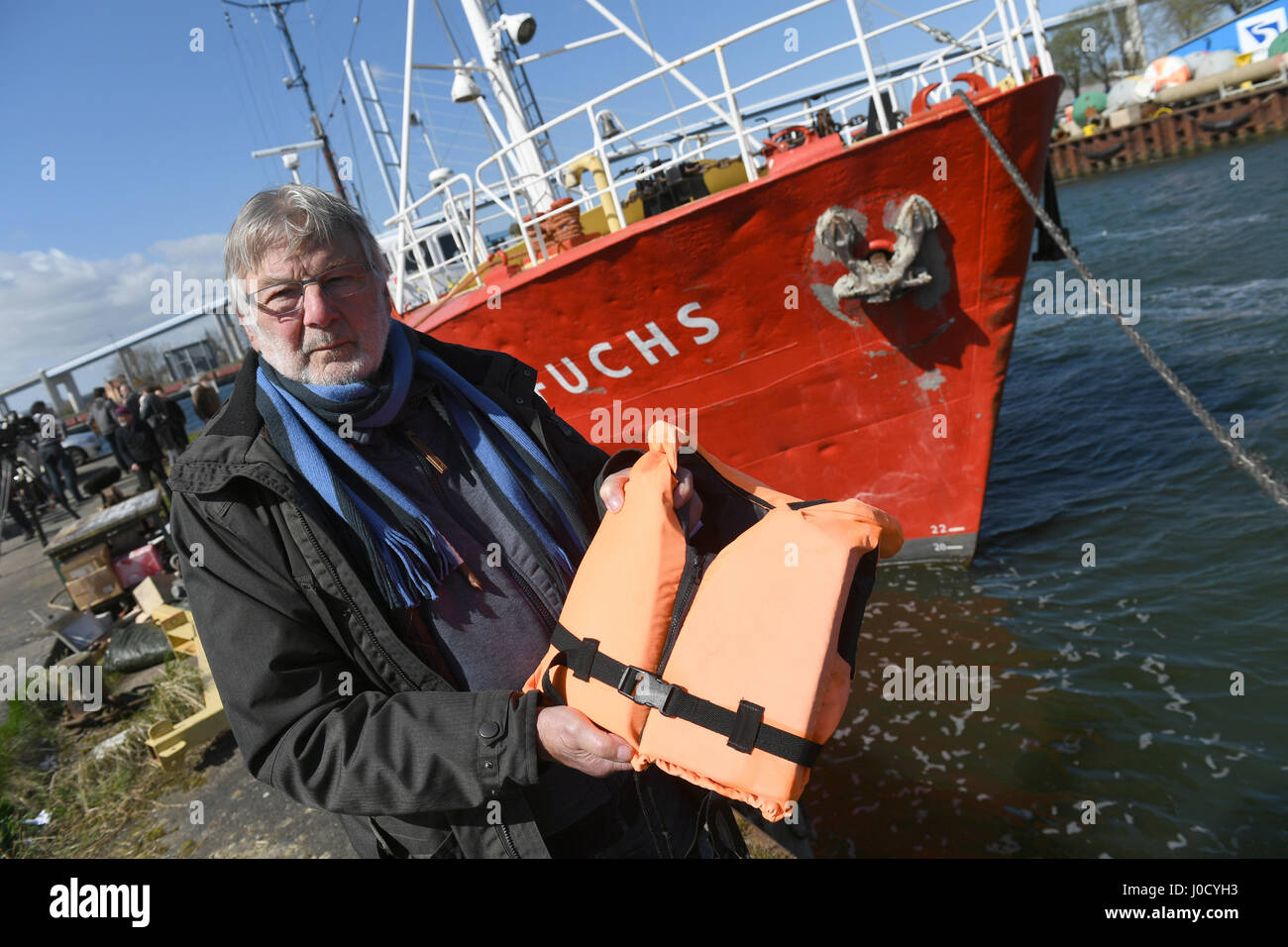 Stralsund, Germany. 11th Apr, 2017. Stefan Schmidt, the former captain ...