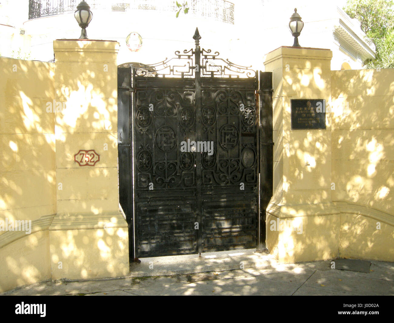 New York, New York, USA. 1st Apr, 2017. Cuba 2017 Front gate of the ...
