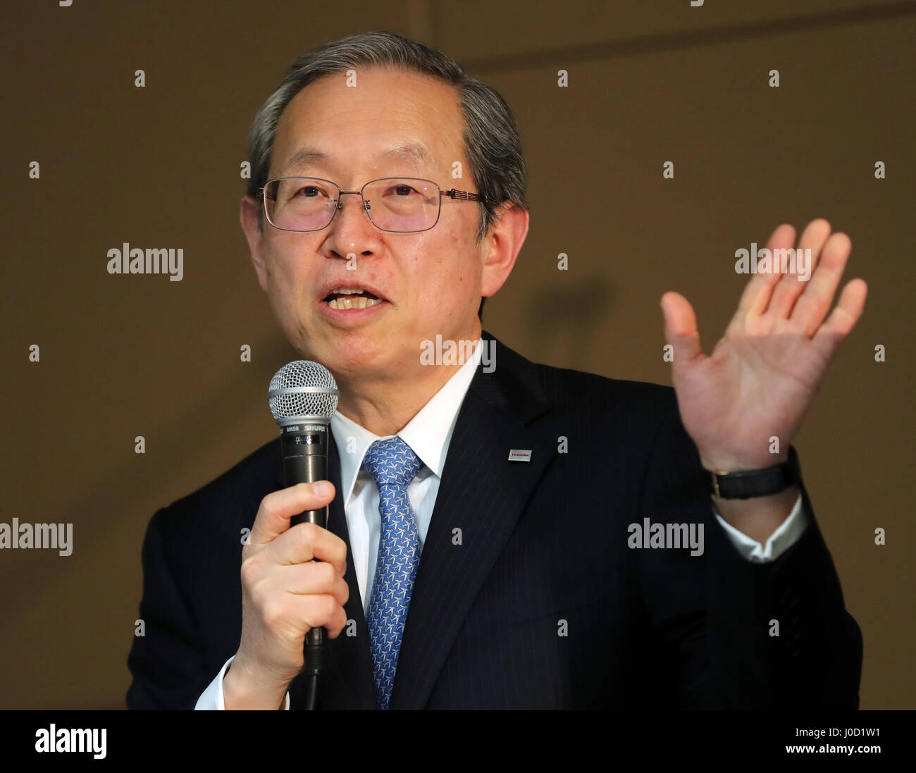 Tokyo, Japan. 11th Apr, 2017. Troubled Japanese electronics giant ...