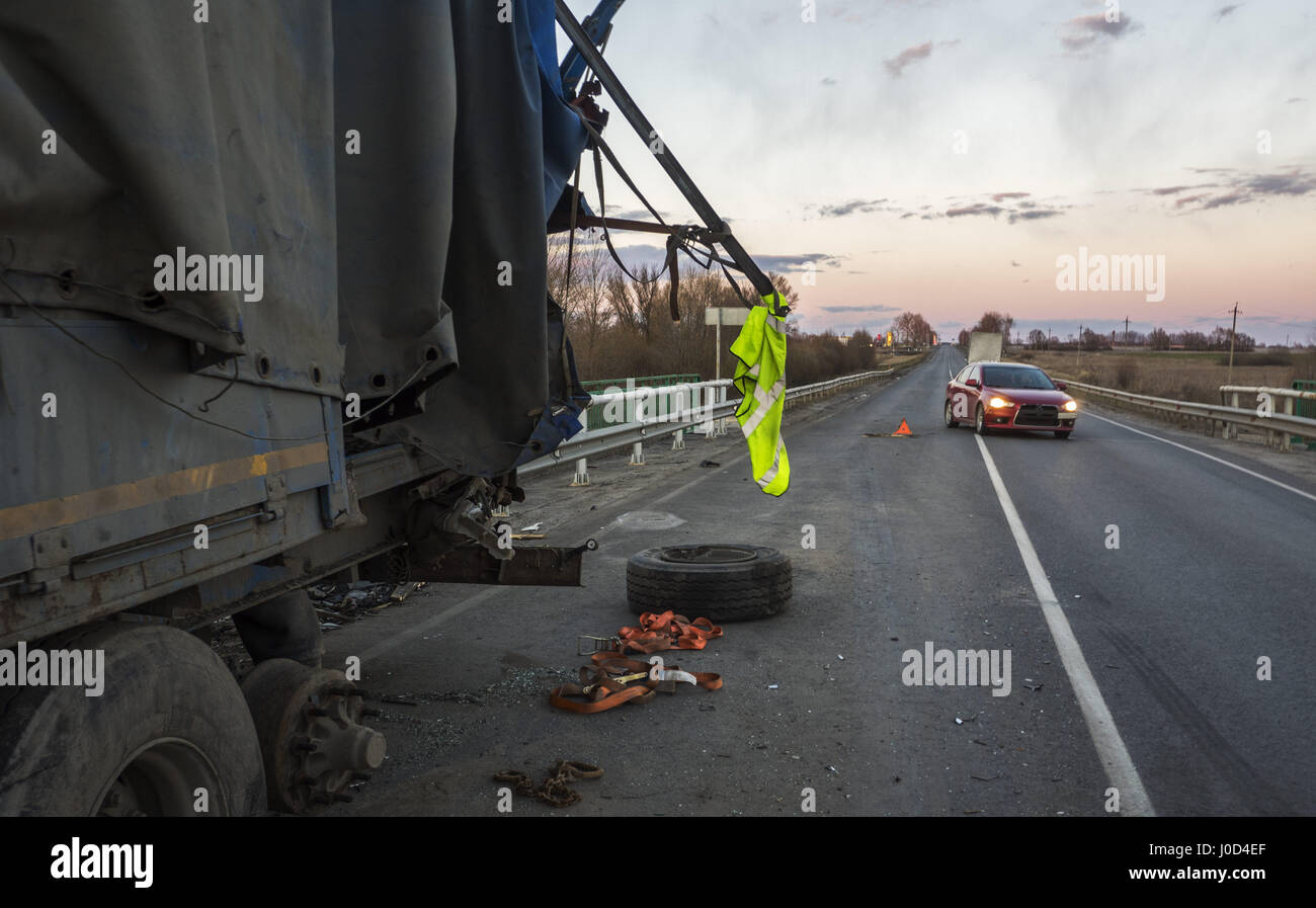 Semi Trailer Wreck High Resolution Stock Photography and Images - Alamy