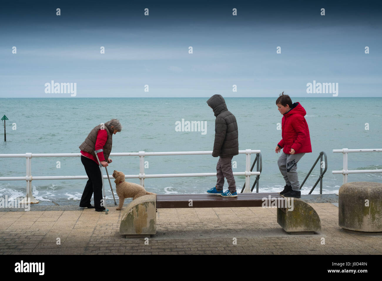 Overcast windy day along seaside hi-res stock photography and images ...