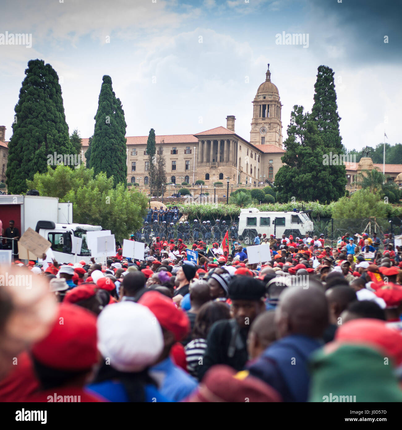 Pretoria, Union Buildings, South Africa, Zuma Must Fall Campaign Stock ...