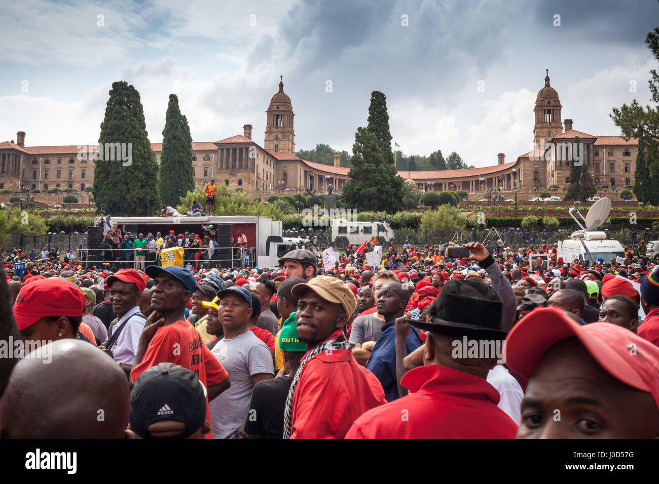Pretoria, Union Buildings, South Africa, Zuma Must Fall Campaign Stock ...