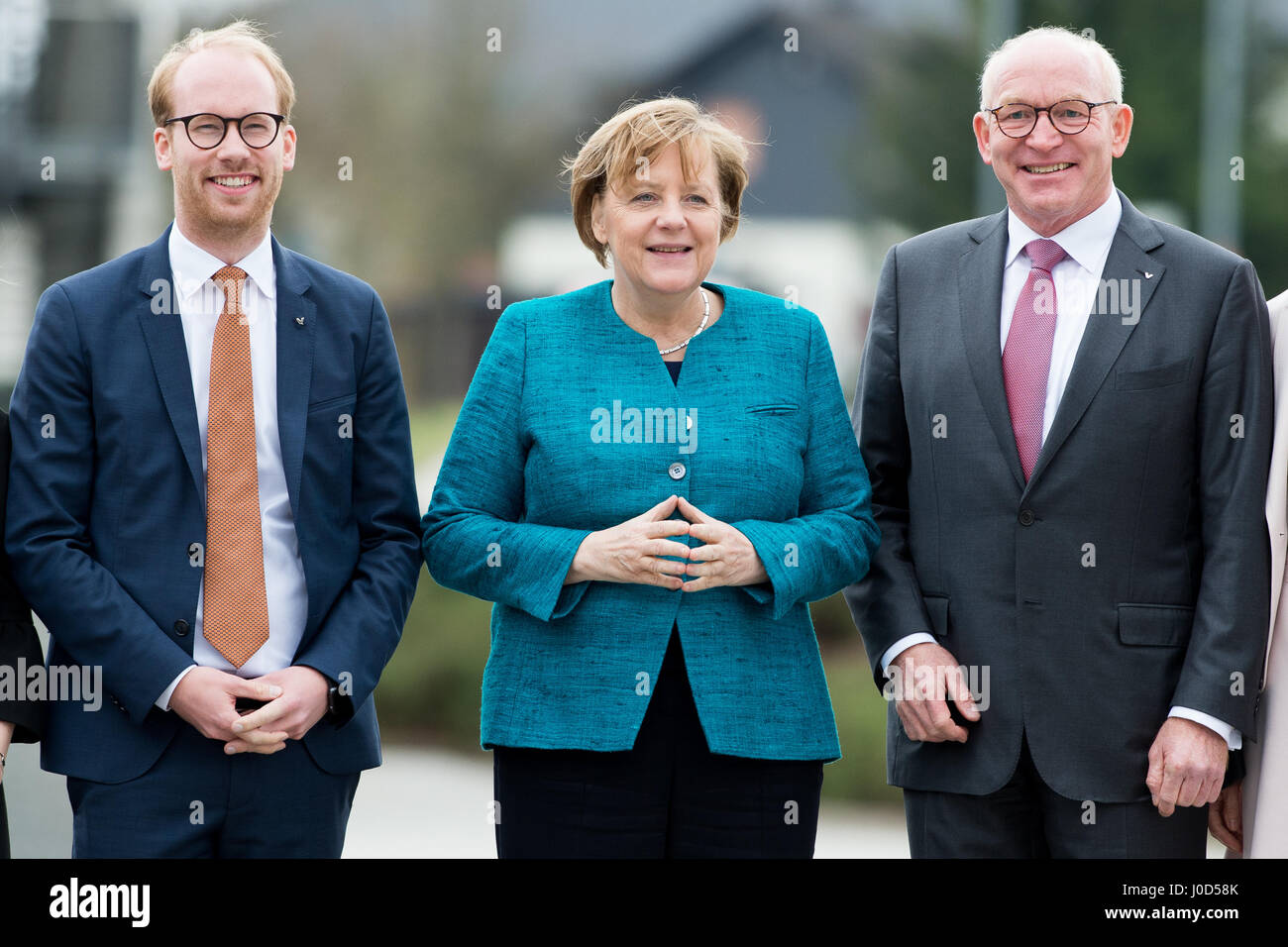 Allendorf, Germany. 12th Apr, 2017. German Chancellor Angela Merkel ...