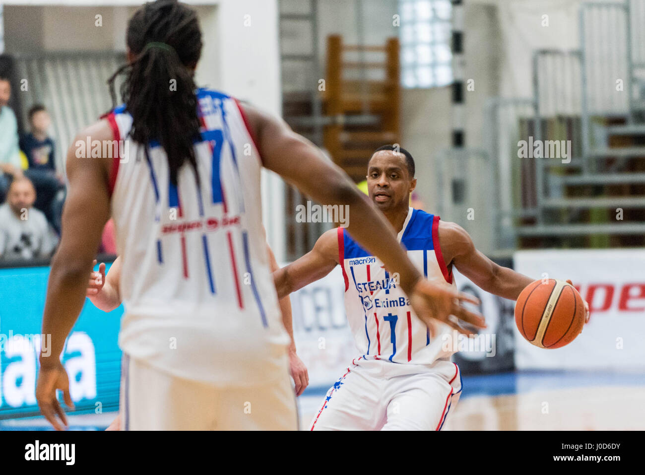 April 11, 2017: Morris Curry #7 of Steaua CSM EximBank Bucharest during ...
