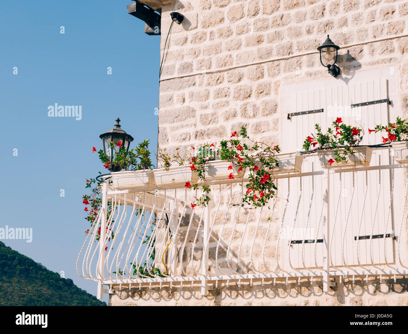 Forged balcony in an old house Stock Photo - Alamy
