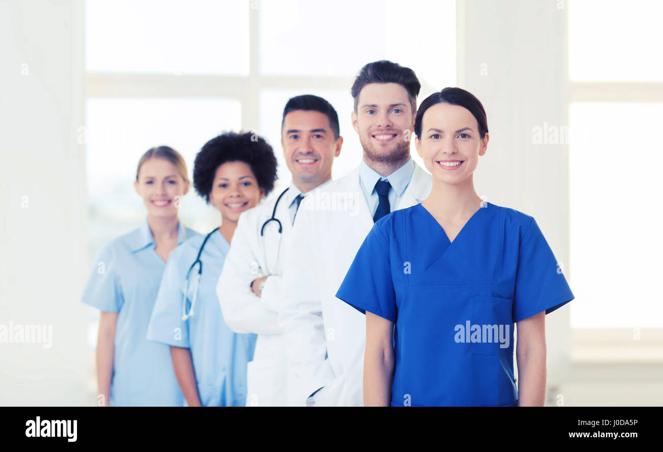 group of happy doctors at hospital Stock Photo - Alamy