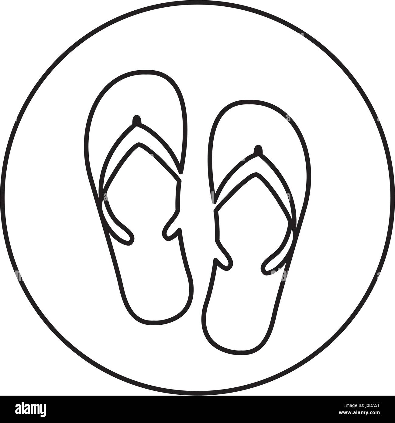 flip flops isolated icon Stock Vector Image & Art - Alamy