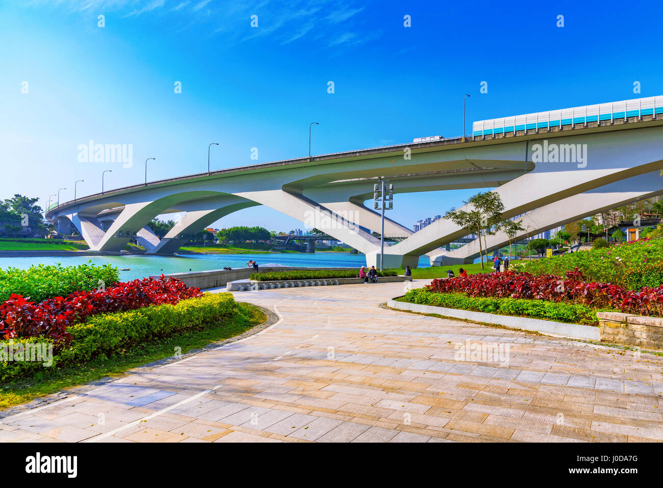 Bitan riverside area in Xindian Taipei Stock Photo - Alamy