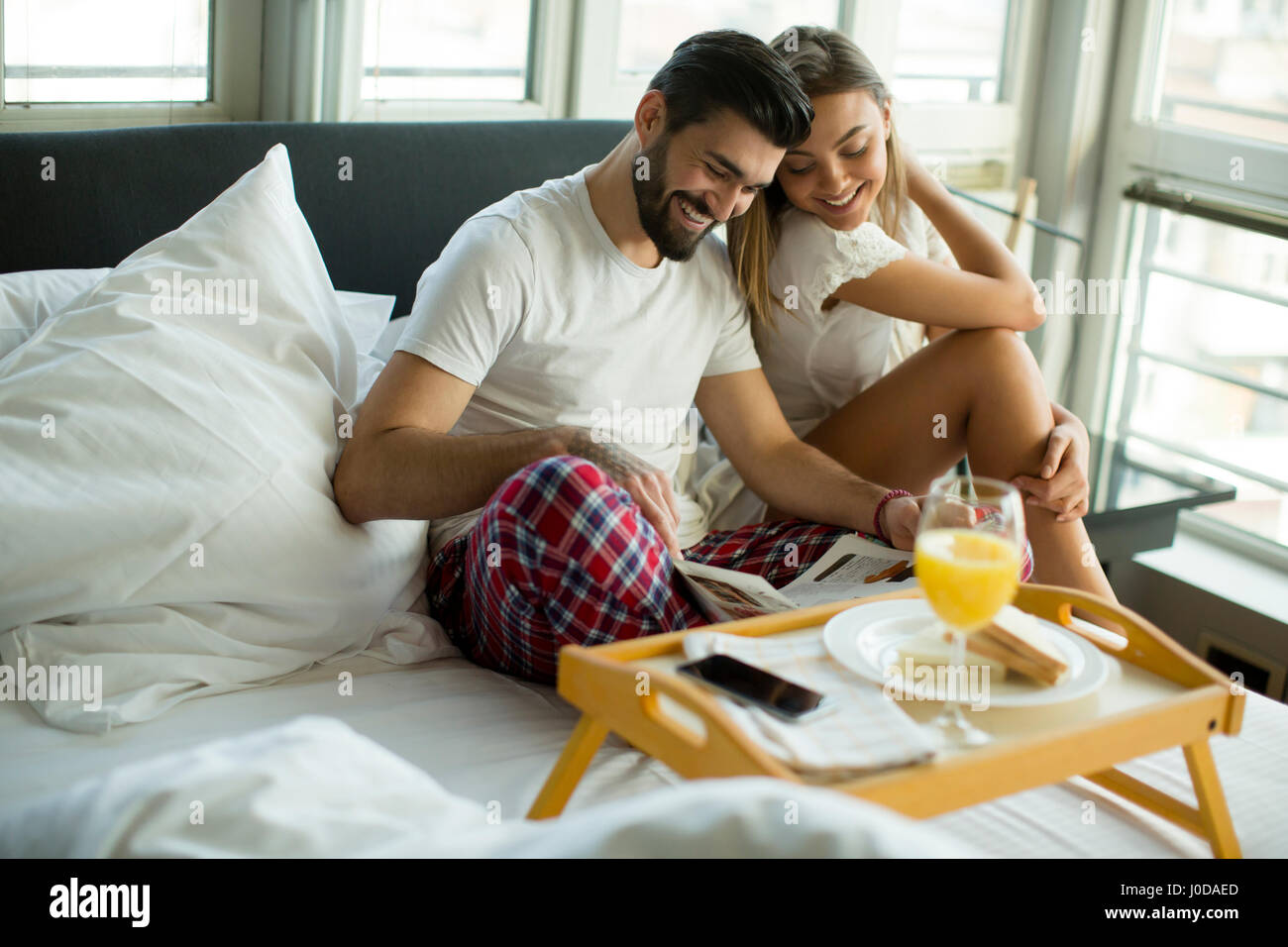 Couple having romantic breakfast hi-res stock photography and images ...