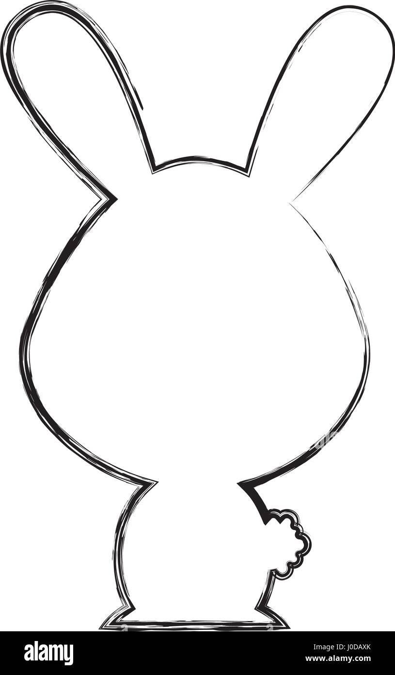 cute rabbit silhouette isolated icon Stock Vector Image & Art - Alamy
