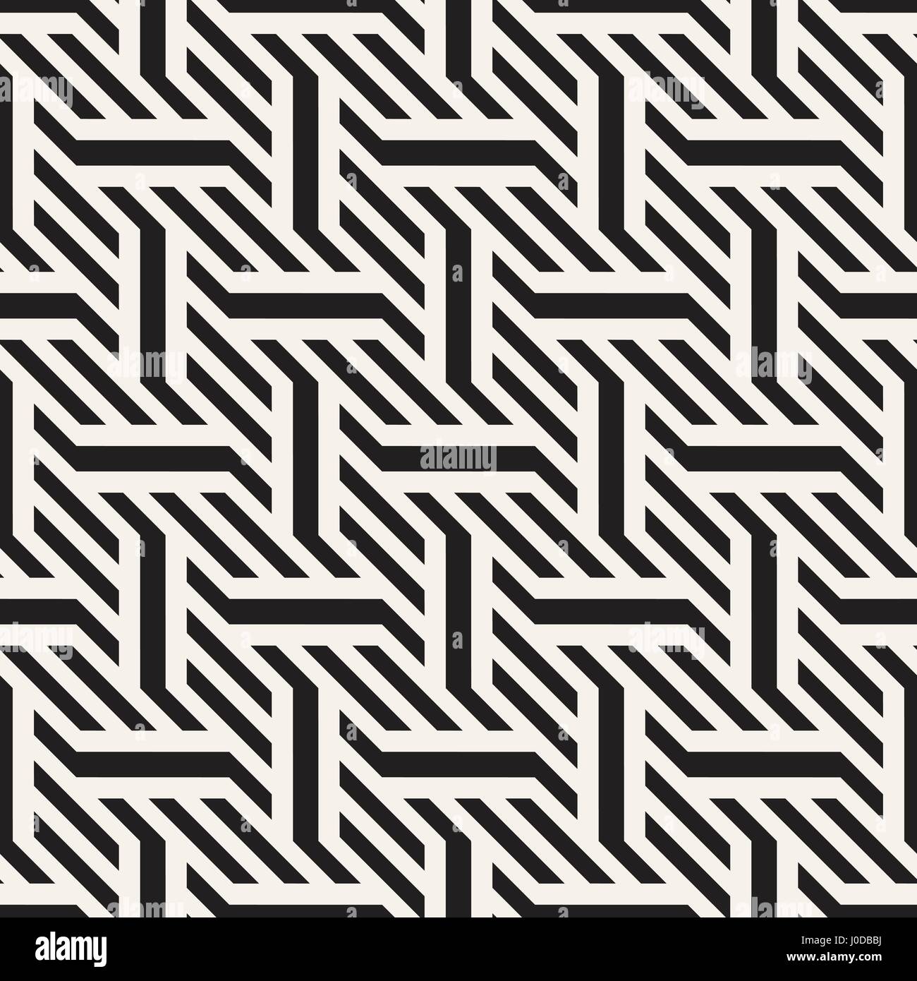 Vector Seamless Pattern. Modern Stylish Interlacing Lines Texture ...