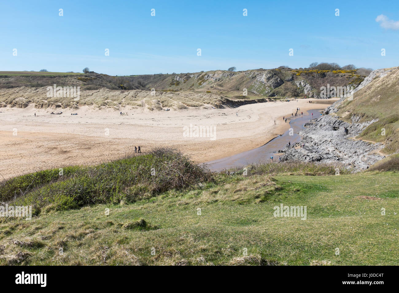 Broadhaven Beach, Bosherston in Pembrokeshire, Wales Stock Photo - Alamy