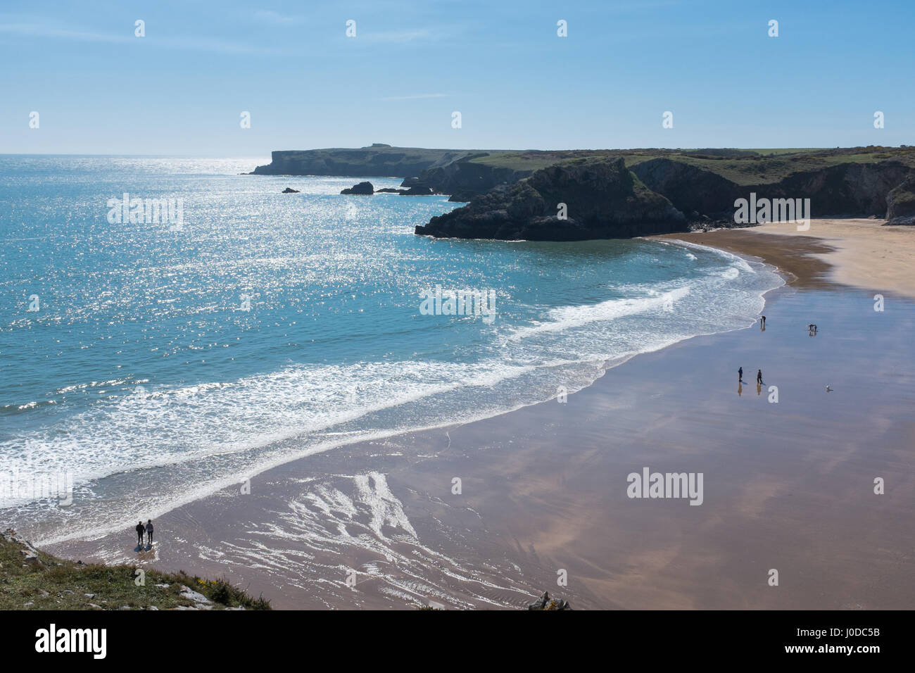 Broadhaven Beach, Bosherston in Pembrokeshire, Wales Stock Photo - Alamy