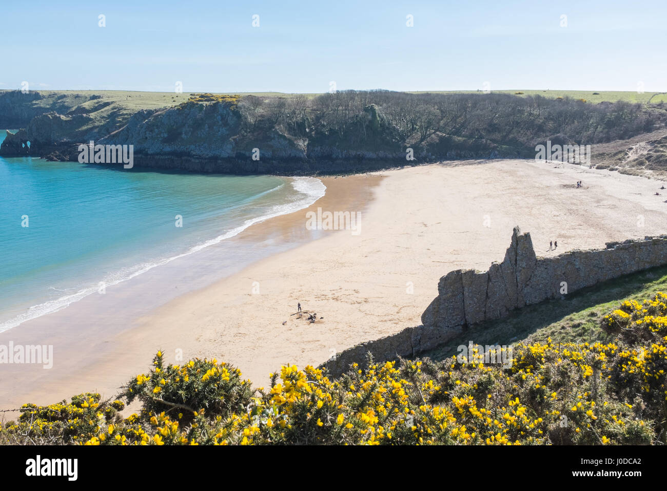 Barafundle Bay Beach in Pembrokeshire, Wales Stock Photo - Alamy