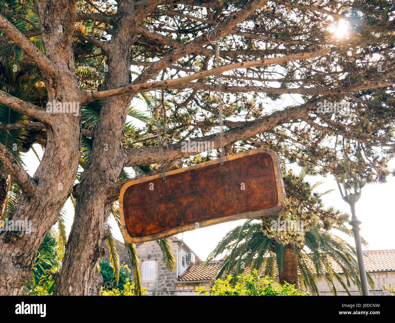 Board for inscriptions in the forest Stock Photo - Alamy