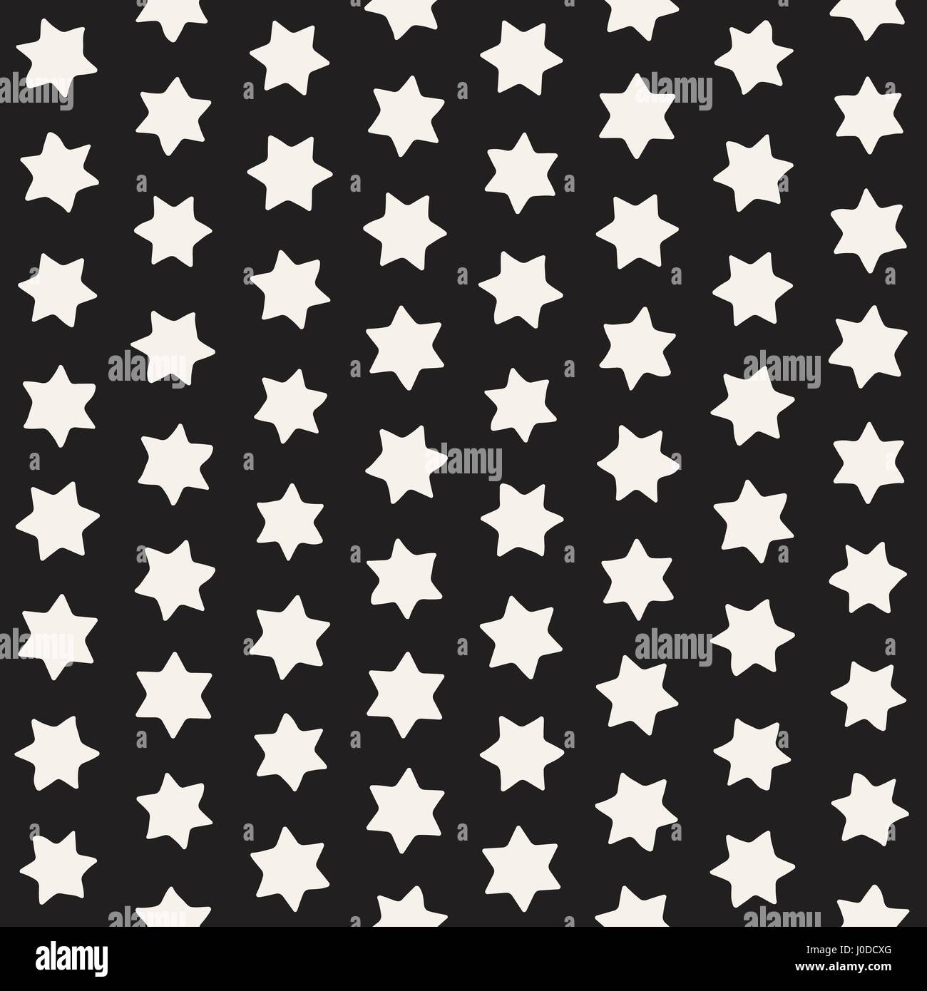 Stylish Doodle Scattered Shapes. Vector Seamless Black And White ...
