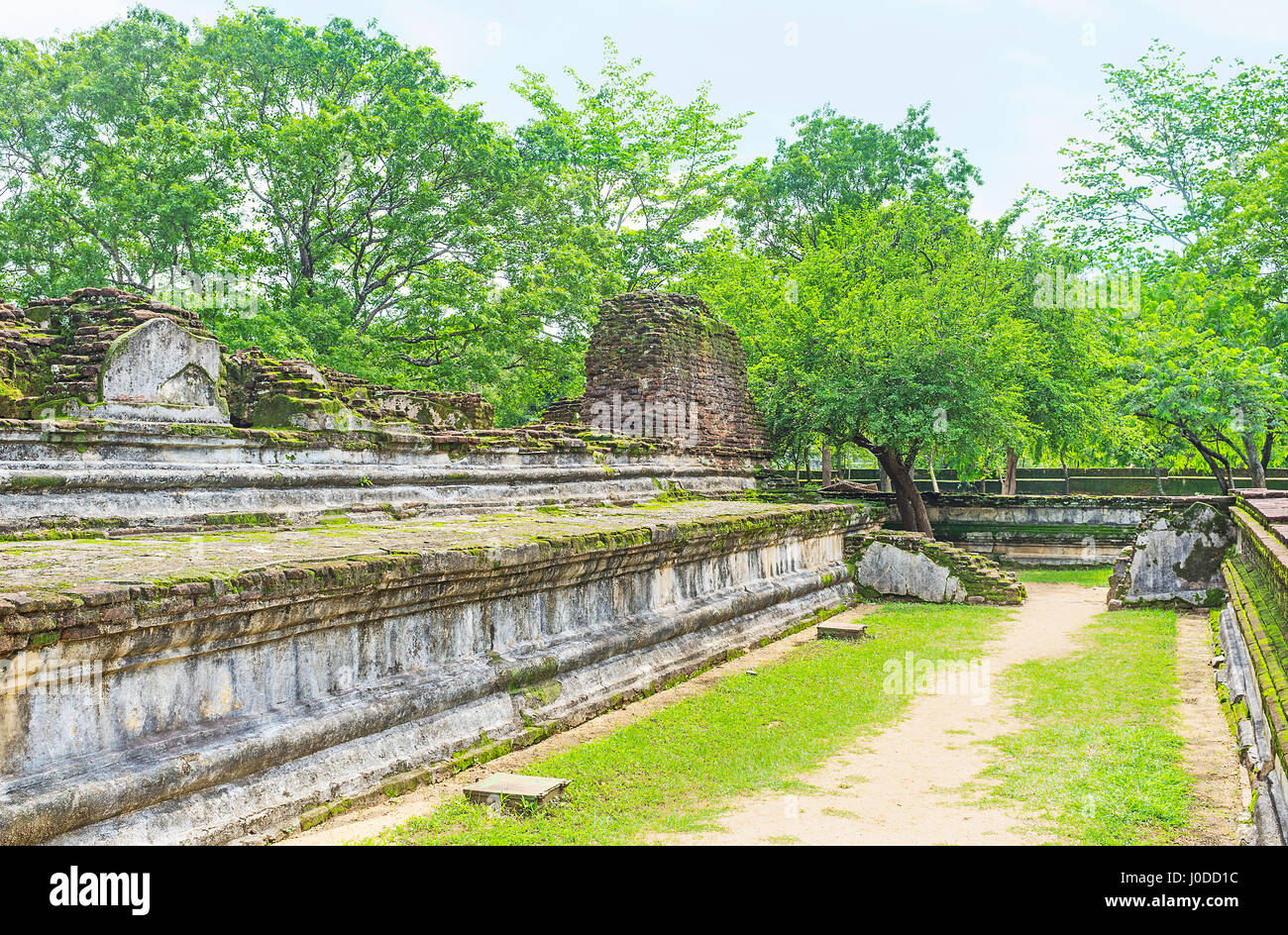 The preserved parts of the Royal Palace of King Parakramabahu among the ...