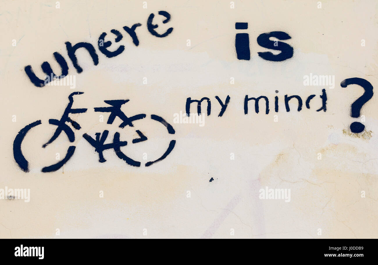 Street tag "Where Is My Mind Stock Photo - Alamy