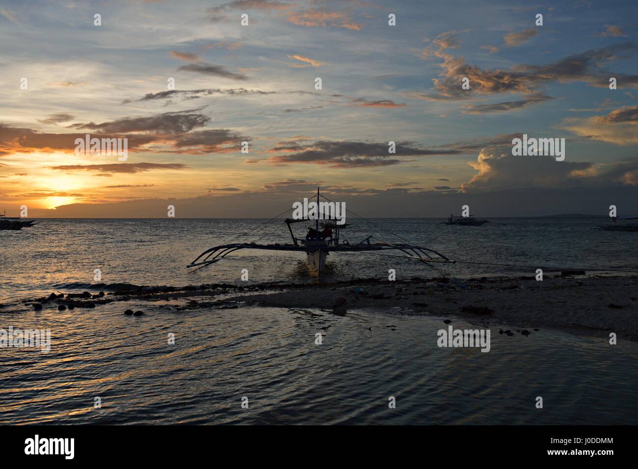 The Bangka is the typical and traditional boat in the Philippines Stock ...