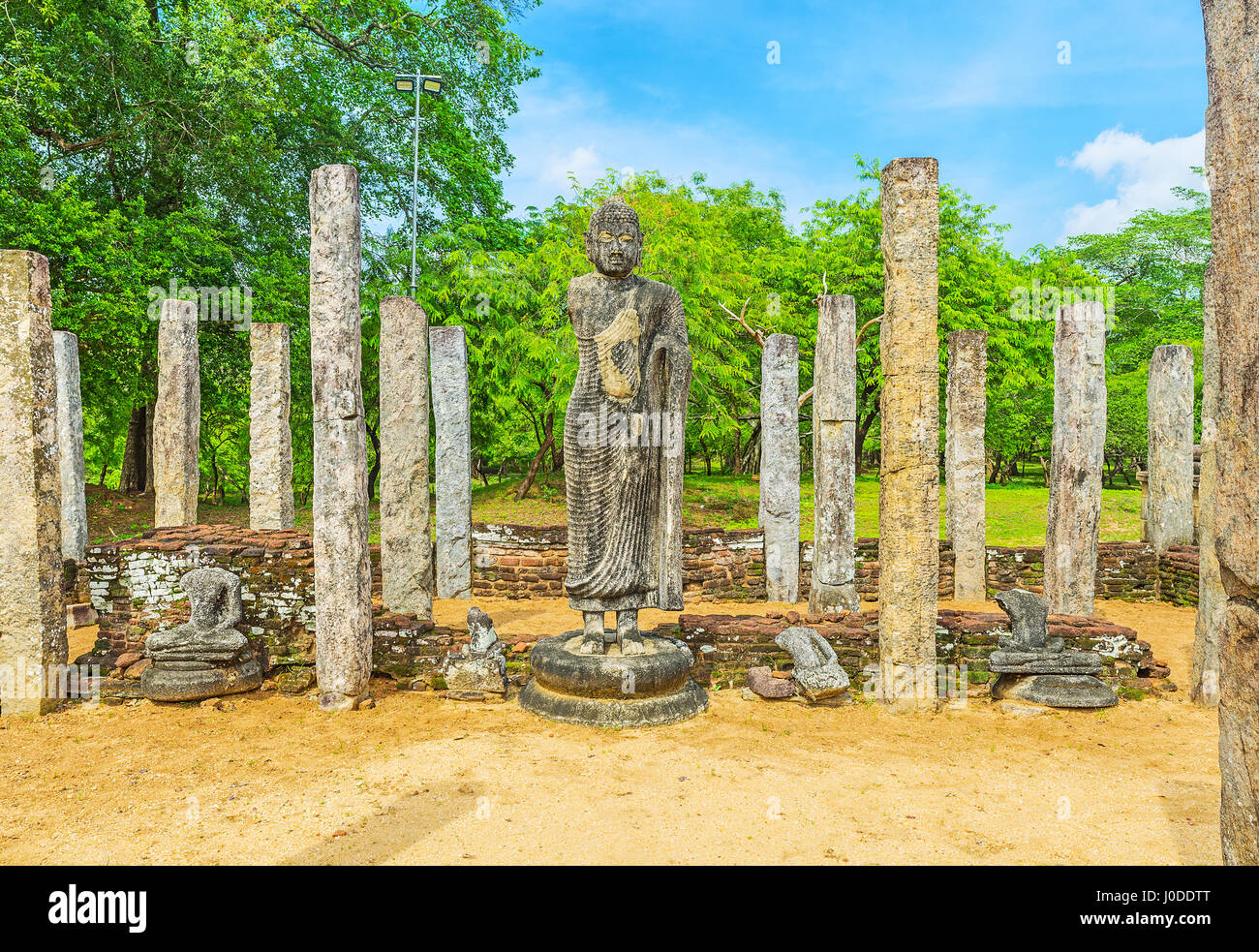 The Buddha statue among the ruins of the Atadage, built for the Tooth ...