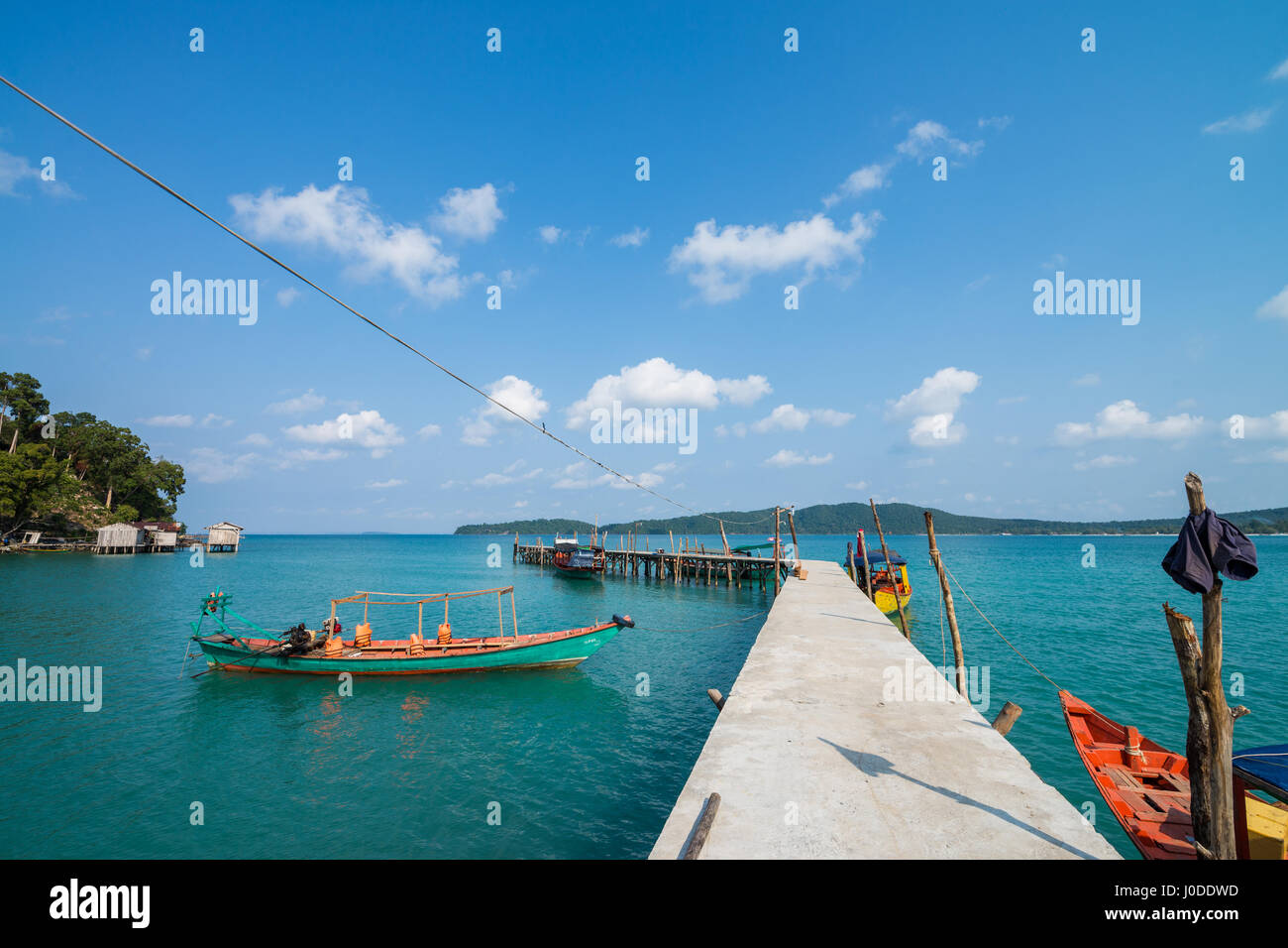 Boats on the Koh Rong Samloem island, Cambodia, Asia Stock Photo - Alamy