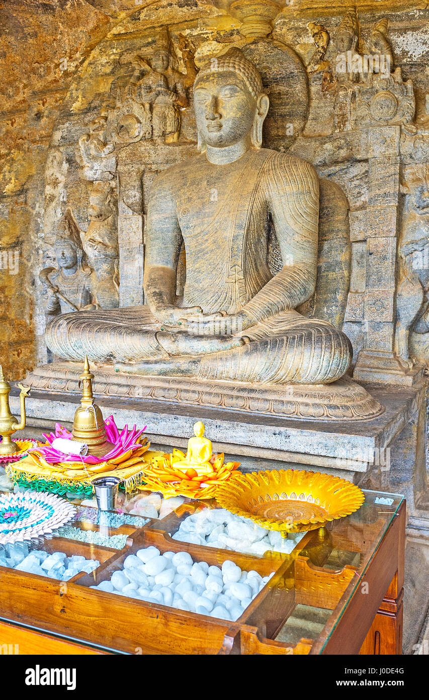 The Vidyhadhara Guha cave is famous object of Gal Viharaya Rock Temple ...