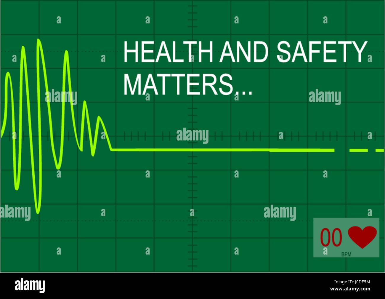 Safety matters. Illustration with cardiogram background. Flat vector Stock Vector Image & Art ...