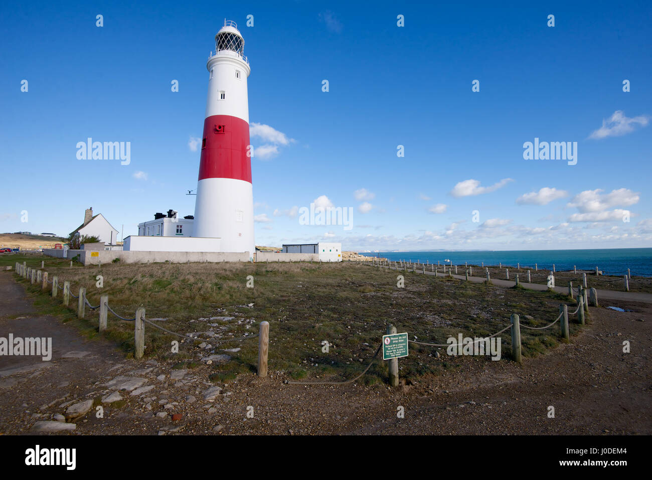 Portland Bill lighthouse on The Isle of Portland, Dorset, England Stock ...
