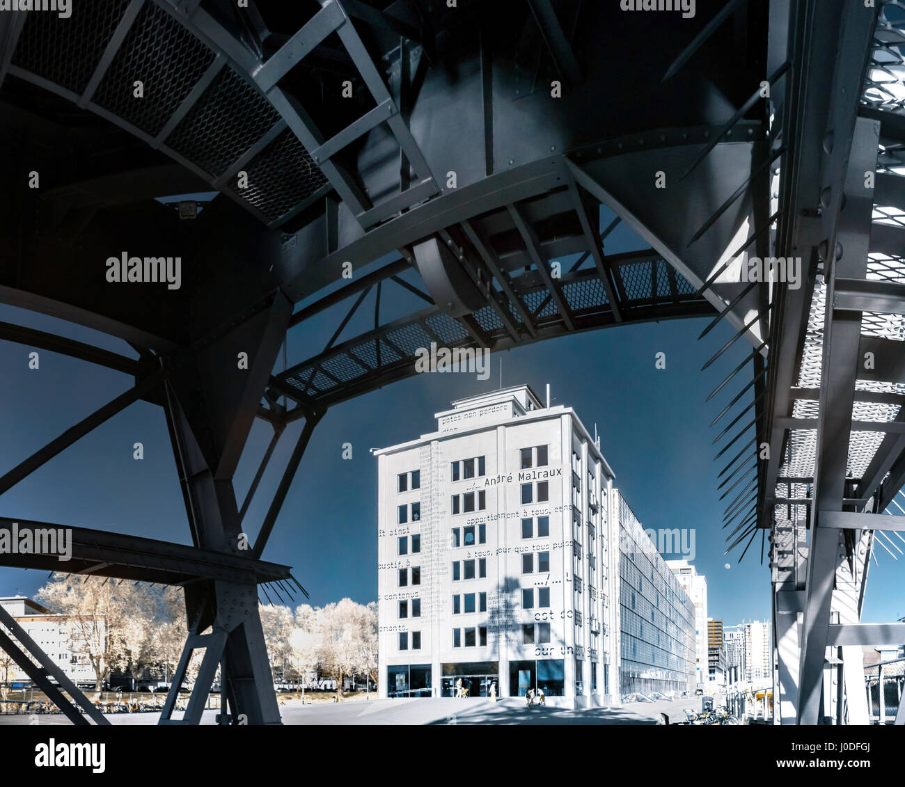 Old metal cranes as the monument in Strasbourg, France Stock Photo - Alamy