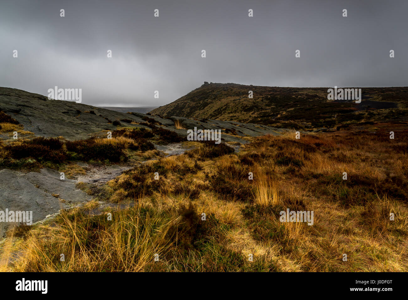 Wimberry craggs above Dovestone reservoir, Greenfield Stock Photo - Alamy