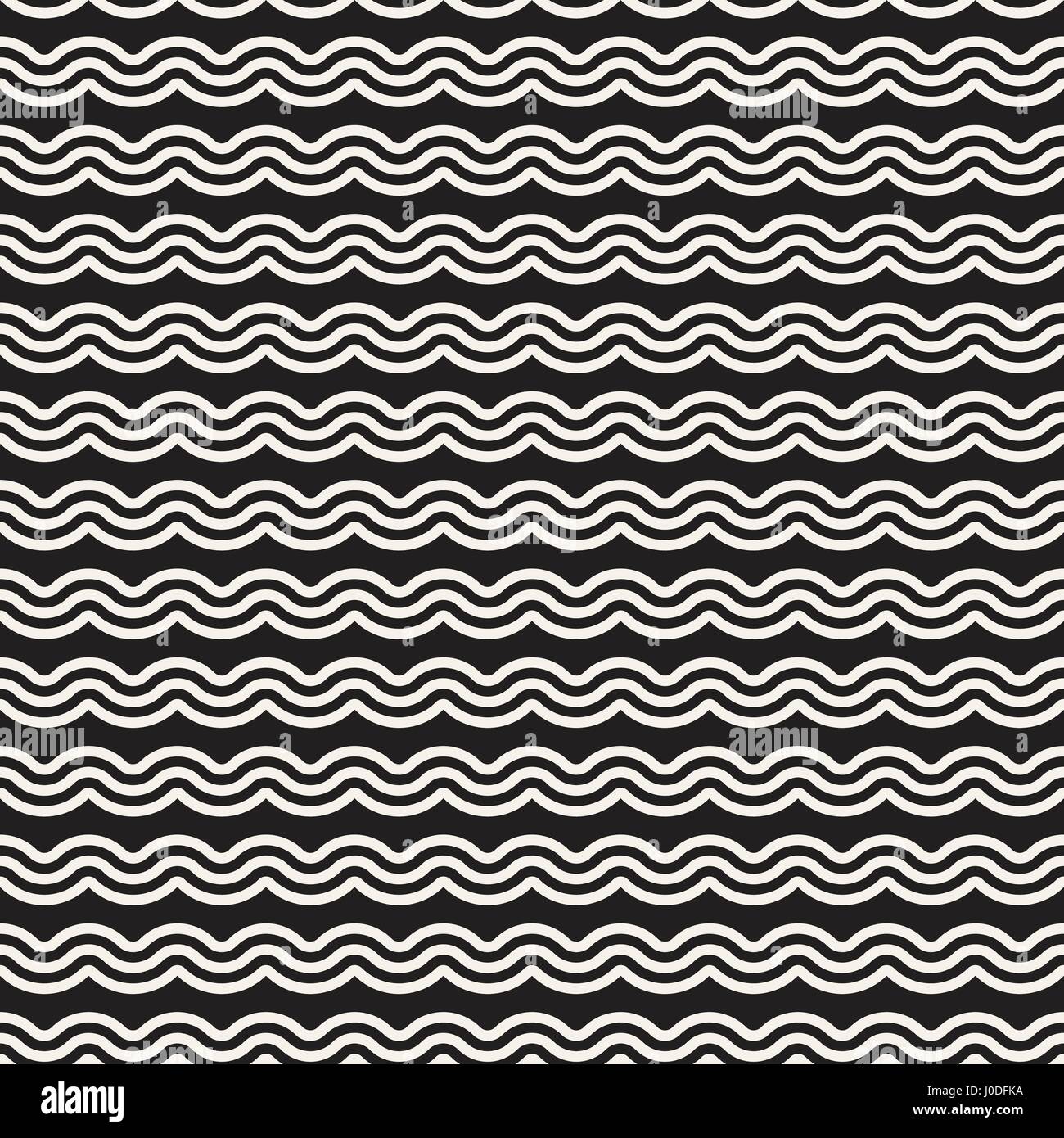 Seamless wavy lines pattern. Repeating vector texture. Stylish stripes ...