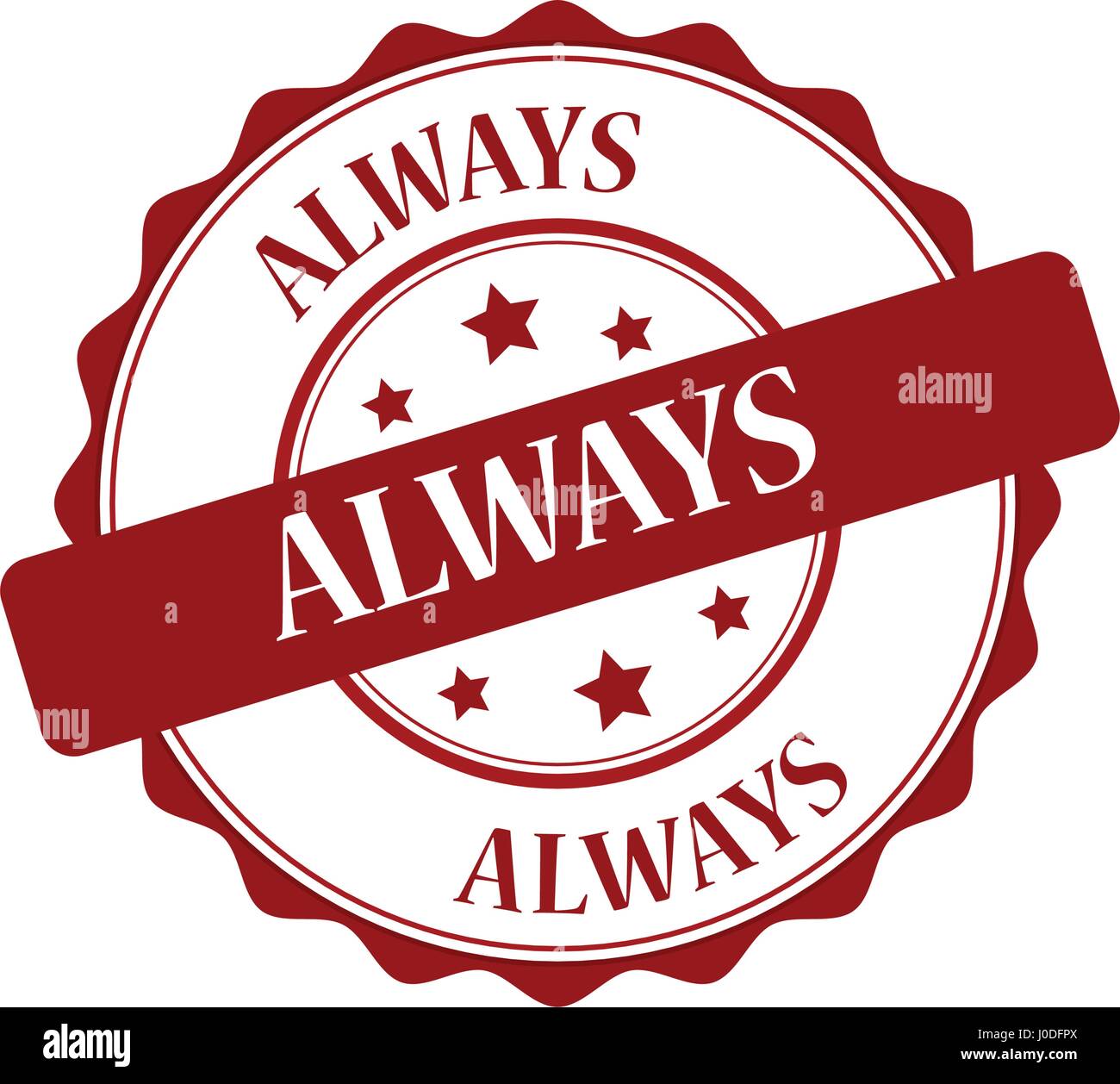Always red stamp illustration Stock Vector Image & Art - Alamy