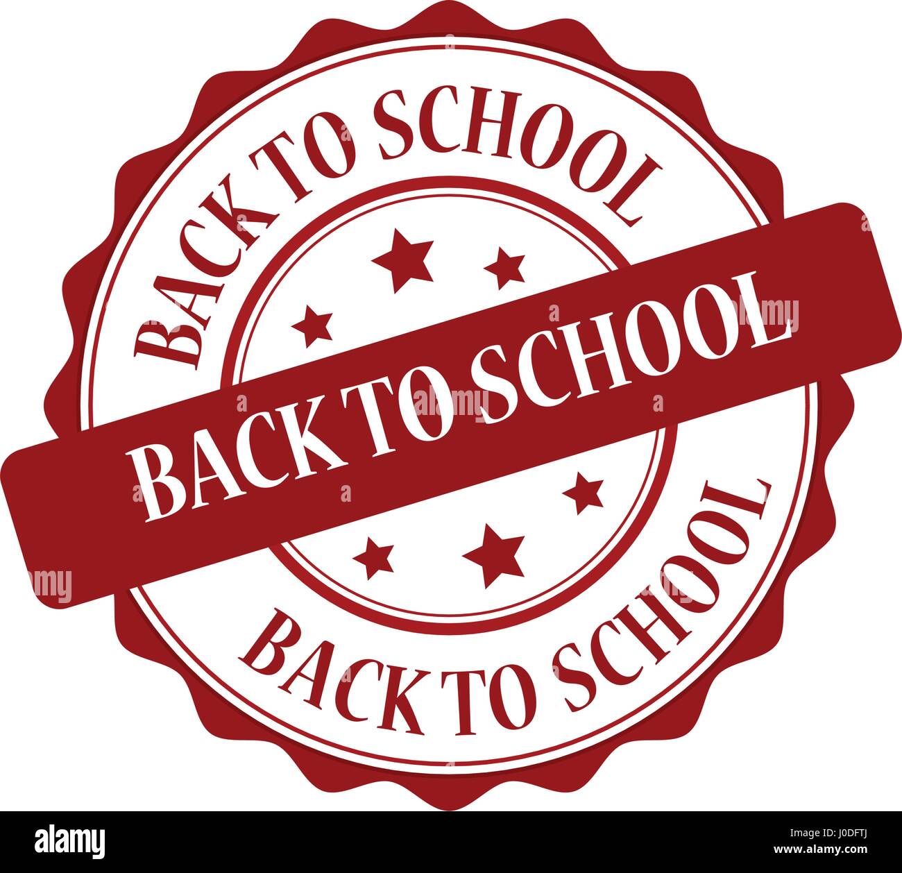 Back to school red stamp illustration Stock Vector Image & Art - Alamy
