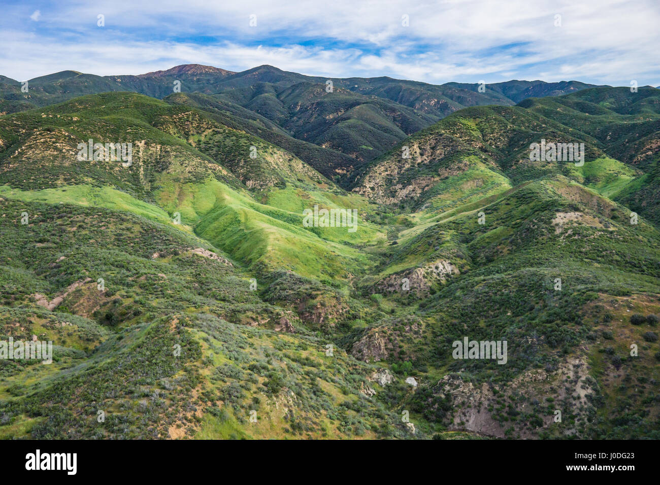Hills and mountains in the southern California Angeles National Forest ...