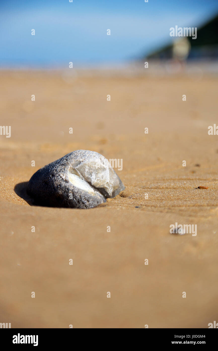 Stone on. a beach Stock Photo - Alamy
