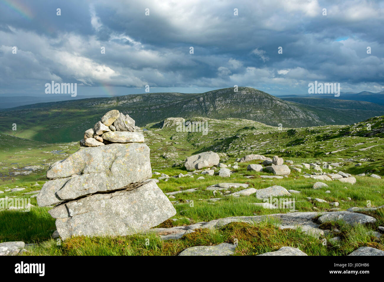 The Glendowen Mountains from Crockfadda in the Derryveagh Mountains ...
