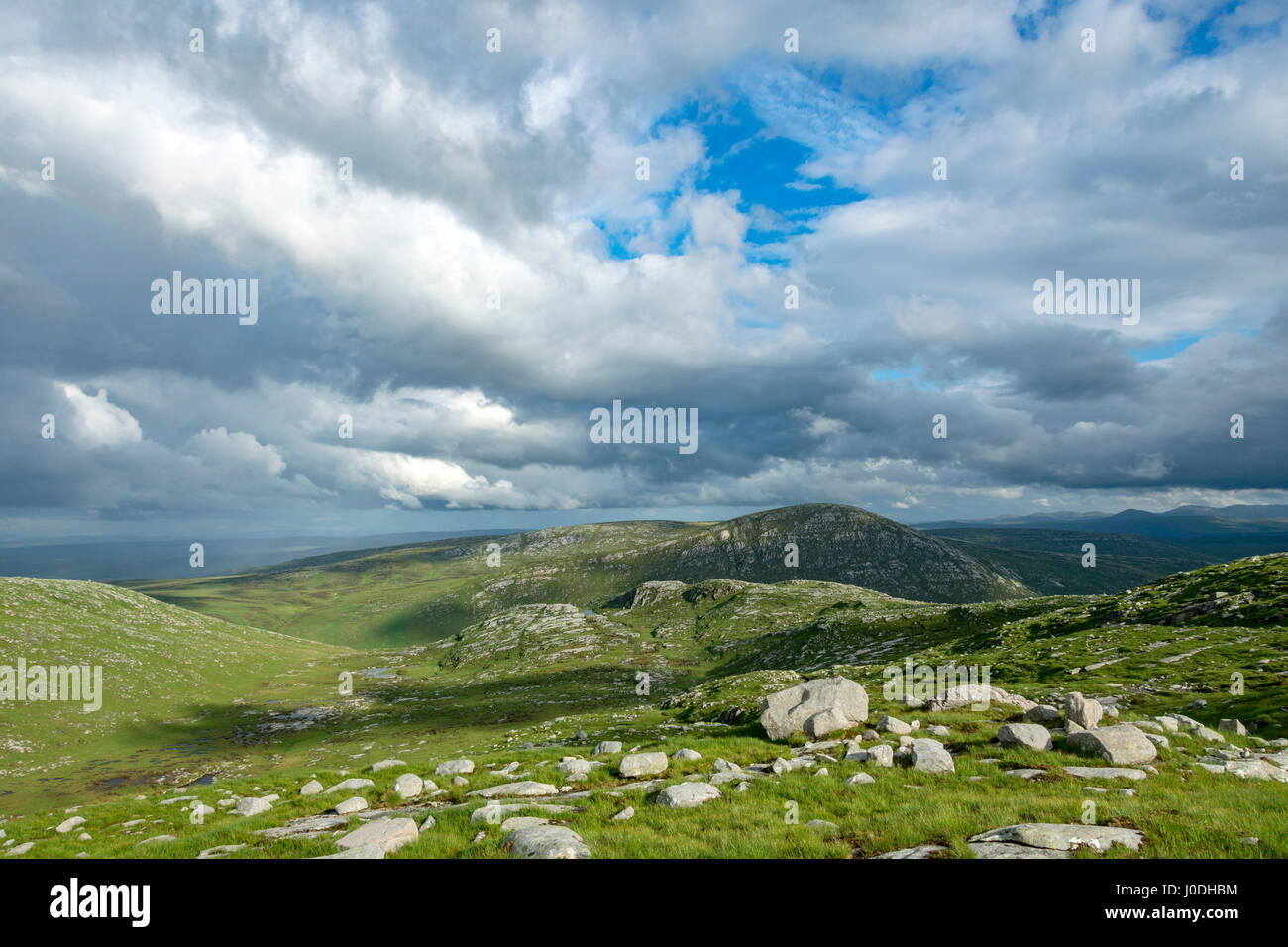 The Glendowen Mountains from Crockfadda in the Derryveagh Mountains ...