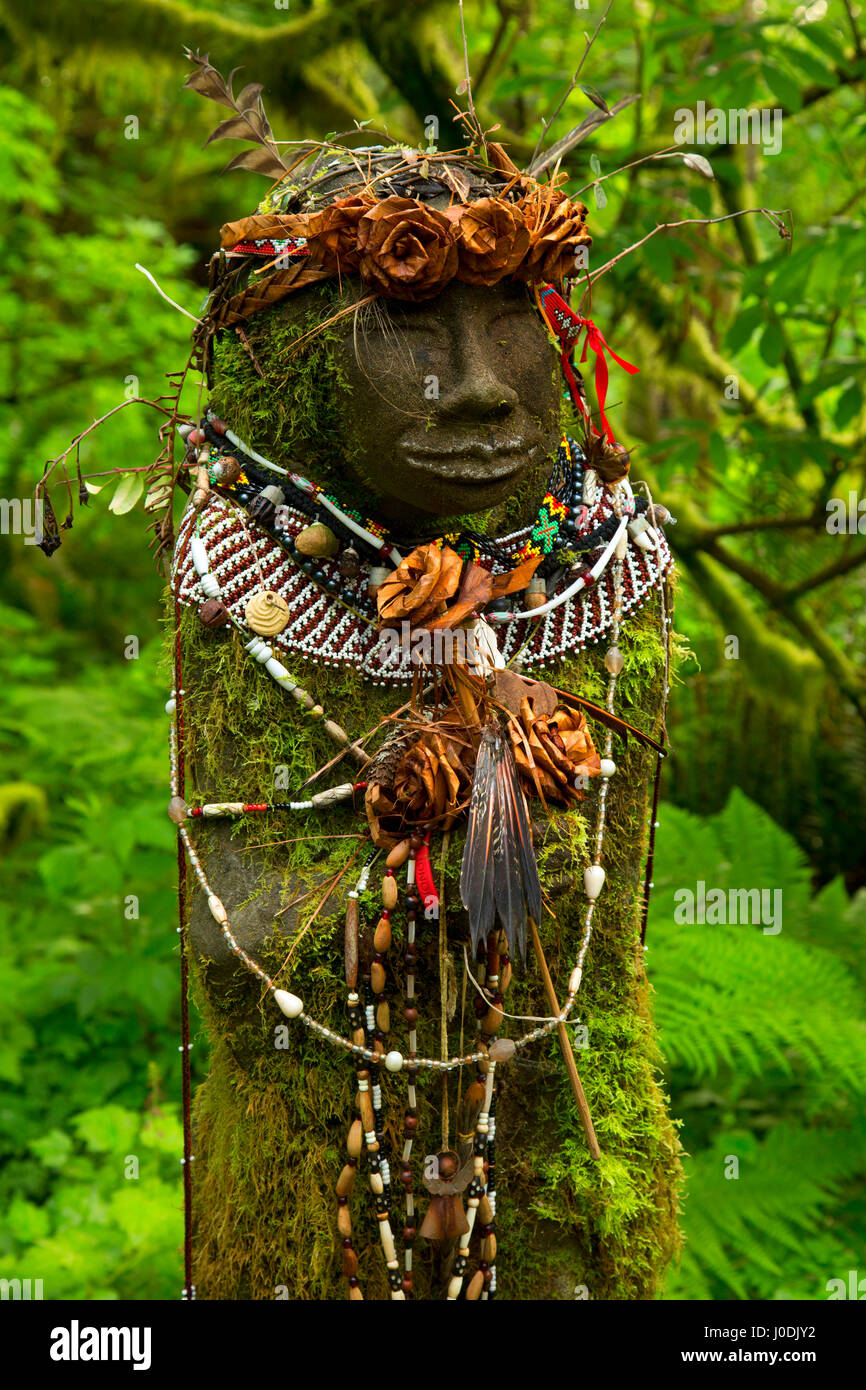Amanda statue along Amanda's Trail, Cape Perpetua Scenic Area, Siuslaw ...